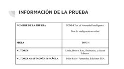 Test de Inteligencia No Verbal TONI-4 | PDF | Cociente de inteligencia ...
