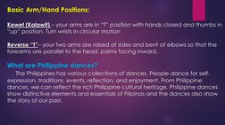 Philippine Folk Dance Arm Positions | PDF | Arm | Hand