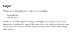 72 Melakarta Ragas Overview | PDF