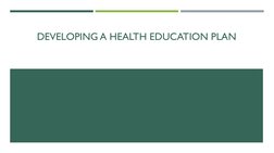 Developing A Health Education Plan | PDF | Teaching Method | Learning