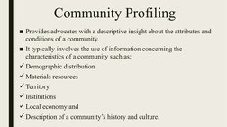 Community Profiling for Social Work | PDF | Needs Assessment | Community