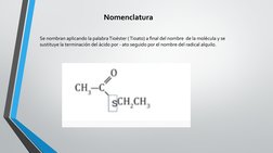 Nomenclatura y ejemplos de tioésteres | PDF