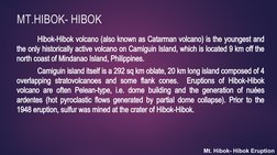 Mt. Hibok-Hibok Eruption History | PDF | Volcanism | Volcanology
