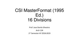Overview of CSI MasterFormat 1995 | PDF | Wall | Specification ...