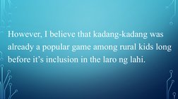 Kadang-Kadang: The Bamboo Stilt Game | PDF