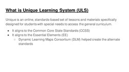 Unique Learning System Overview | PDF | Individualized Education ...