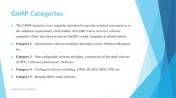 GAMP 5 Categories and Validation Guide | PDF
