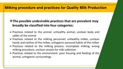 Milking Methods And Procedures For Quality Milk Pdf Dairy Milk