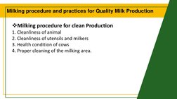 Milking Methods And Procedures For Quality Milk Pdf Dairy Milk