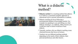 Didactic Methods in Teaching Pedagogy | PDF | Pedagogy | Teachers