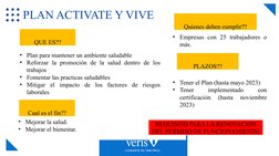 Plan Activate y Vive: Salud Laboral 2023 | PDF | Seguridad y salud ...