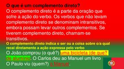 Pronomes de Complemento Direto e Indireto | PDF | Pronome | Assunto (gramática)