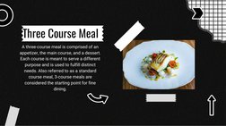 Understanding Three-Course Meals | PDF | Hors D'oeuvre | Desserts