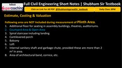 Civil Engineering Short Notes by Shubham | PDF | Depreciation | Surveying