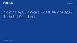 Nokia AirScale RRH 8T8R Datasheet | PDF | Lte (Telecommunication ...