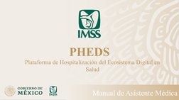 Manual de Asistente Médica PHEDS IMSS | PDF | Contraseña | Hospital