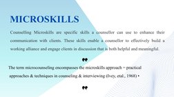 Ivey's Microskills in Counseling | PDF | Psychotherapy | Psychological ...