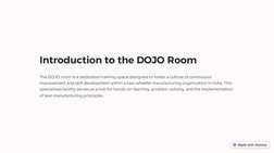 DOJO Room: Training for Manufacturing Skills | PDF | Change Management ...