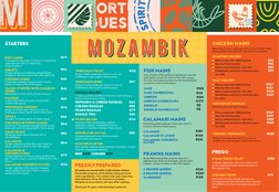 Mozambik Restaurant Menu & Prices | PDF | Curry | Steak