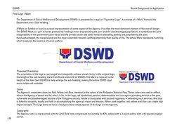 DSWD Logo Design and Guidelines | PDF | Logos | Typography