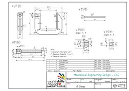 G Clamp Technical Drawing | PDF | Engineering | Science And Technology