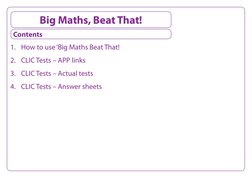 Big Maths Beat That! Overview Guide | PDF | Multiplication | Numbers