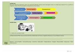 Lifestyle Choices and Goal Setting in LO | PDF | Lifestyle (Sociology ...