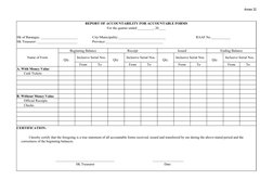 Accountability Report for Forms | PDF