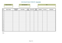 Daily Dispatch Report Template | PDF | Business | Computers