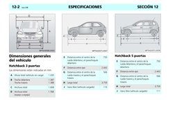 Dimensiones y Especificaciones del Corsa | PDF | Sedán (Automóvil ...
