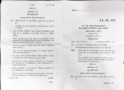 LLB Semester 1 Previous Year Papers | PDF | Private Law | Justice