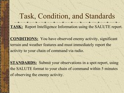 SALUTE Report Guidelines and Format | PDF | Conflicts | Military Operations