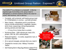 Unitized Group Rations | PDF | Meal | Menu