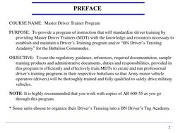 Master Driver Trainer Program Overview | PDF | Dangerous Goods ...