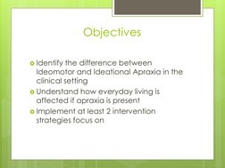 Understanding Ideational Apraxia | PDF | Neuropsychological Assessment ...