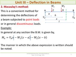 Macaulay's Method for Beam Deflection | PDF | Beam (Structure ...