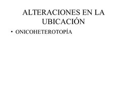 Alteraciones de las Uñas y Onicopatías | PDF | Clavo (anatomía) | Pie
