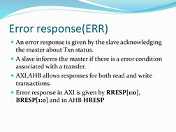 AXI and AHB Error Response Overview | PDF | Operating System Technology ...