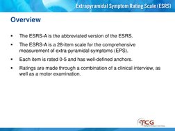 Extrapyramidal Symptom Rating Scale (ESRS) | PDF | Neurological ...