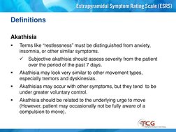 Extrapyramidal Symptom Rating Scale (ESRS) | PDF | Neurological ...