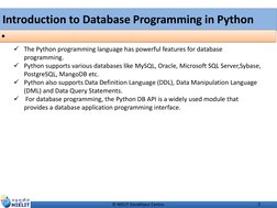 Introduction To Database Programming in Python | PDF | Databases | Sql