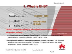 Huawei EHS Training Overview | PDF | Personal Protective Equipment | Safety