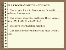 PL/I Programming Language Overview | PDF | Subroutine | Parameter ...