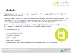 Writing Effective Civil Service Behaviours | PDF | Behavior | Evidence