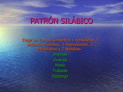 Ejemplos de Patrón Silábico | PDF