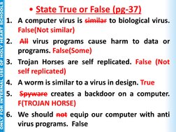 Class 7 Computer: Chapter 3 - Viruses | PDF | Computer Virus ...