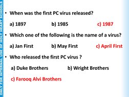 Class 7 Computer: Chapter 3 - Viruses | PDF | Computer Virus ...