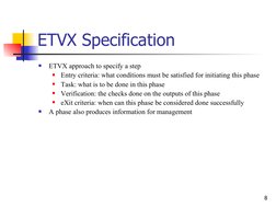 Understanding the ETVX Model in Testing | PDF | Verification And ...