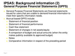 IPSAS Financial Statements Overview | PDF