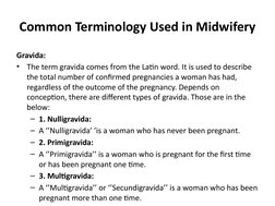 Midwifery Terminology Explained | PDF | Pregnancy | Miscarriage